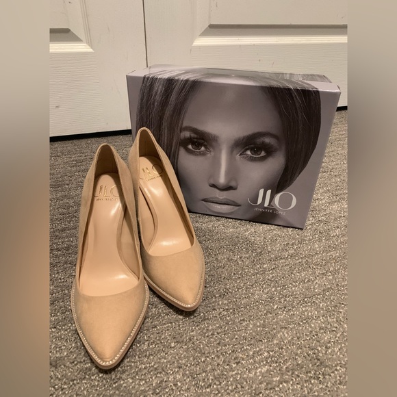 Jennifer Lopez | Shoes | Euc Worn Once J Lo Tan Rhinestone 4 Inch Heels ...